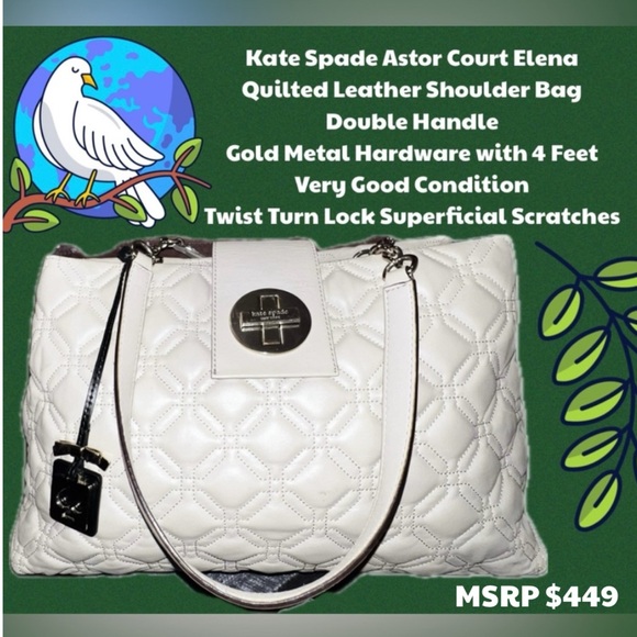 kate spade | Bags | Kate Spade Astor Court Elena Quilted Leather ...